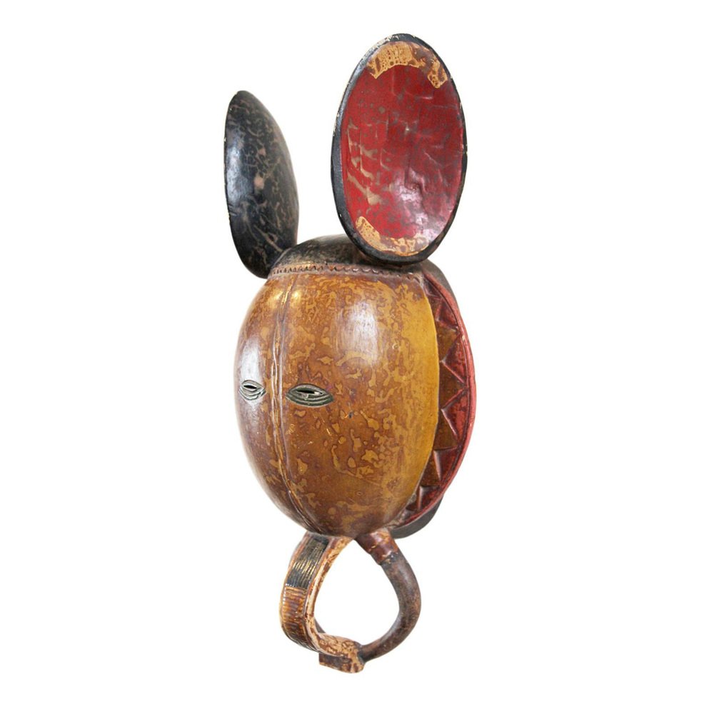 Vintage Painted African Elephant Mask for sale at Pamono