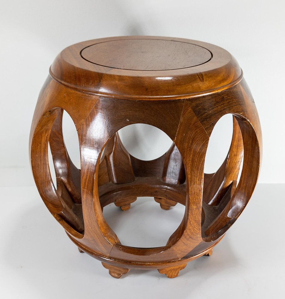 Mid-Century Asian Modern Chinoiserie Rosewood Stool for sale at Pamono