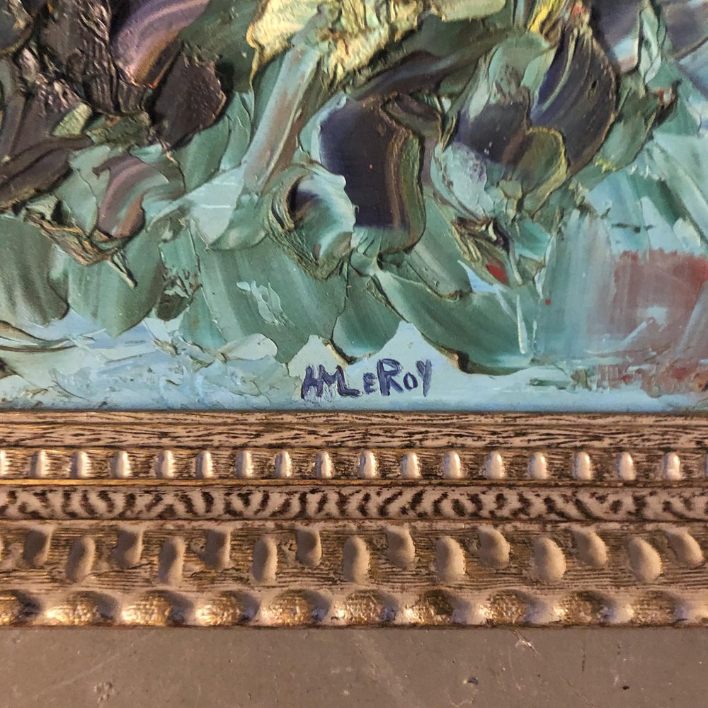 Harold Leroy, Floral Composition, 1960s, Oil on Board for sale at Pamono