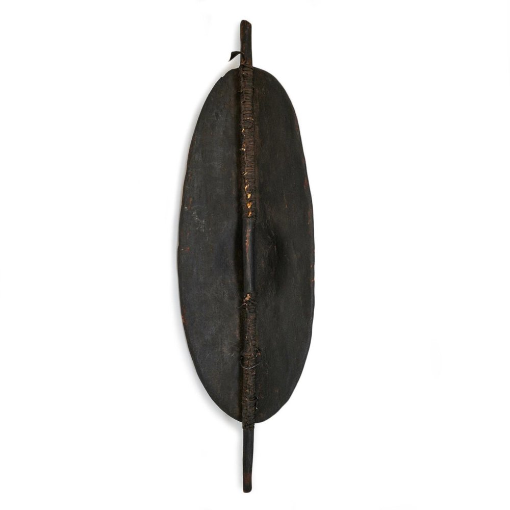 Vintage Elongated Wood Shield for sale at Pamono