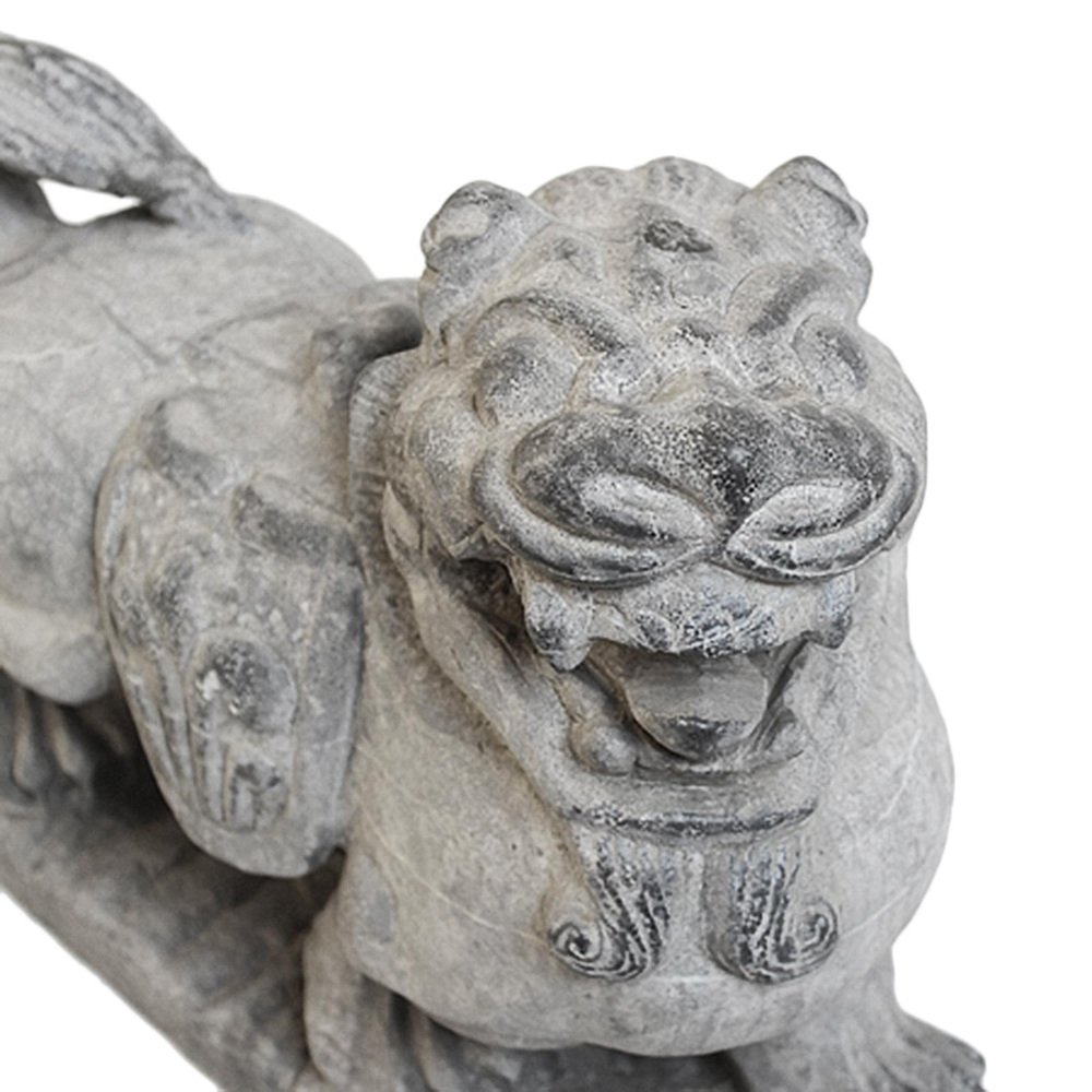 Grey Stone Lion Statue for sale at Pamono