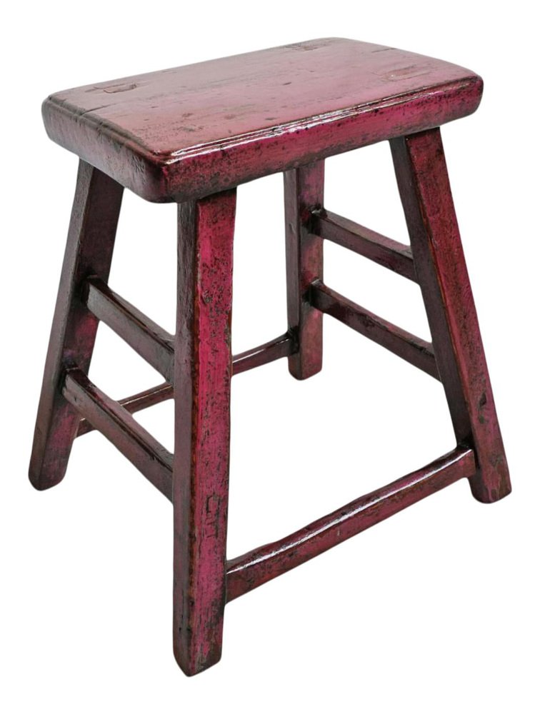 Vintage Purple Lacquer Stool for sale at Pamono