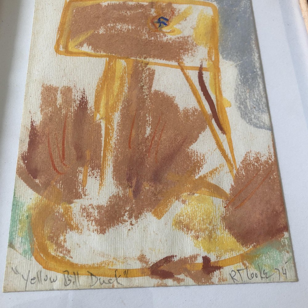 Robert Cooke, Yellow Bill Duck, Abstract Painting, Framed for sale at ...