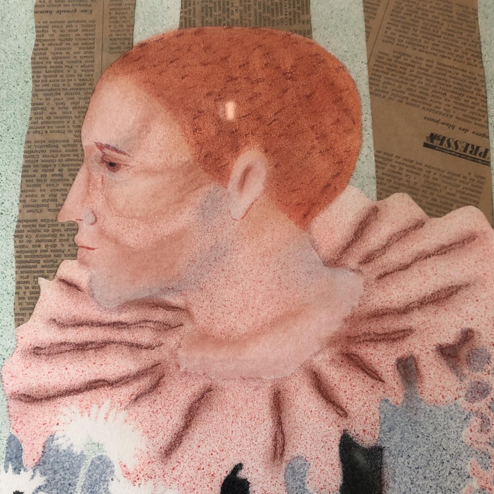 Jacques Boeri, Ohne Titel, Collagen Portrait Painting, 1976 bei Pamono ...