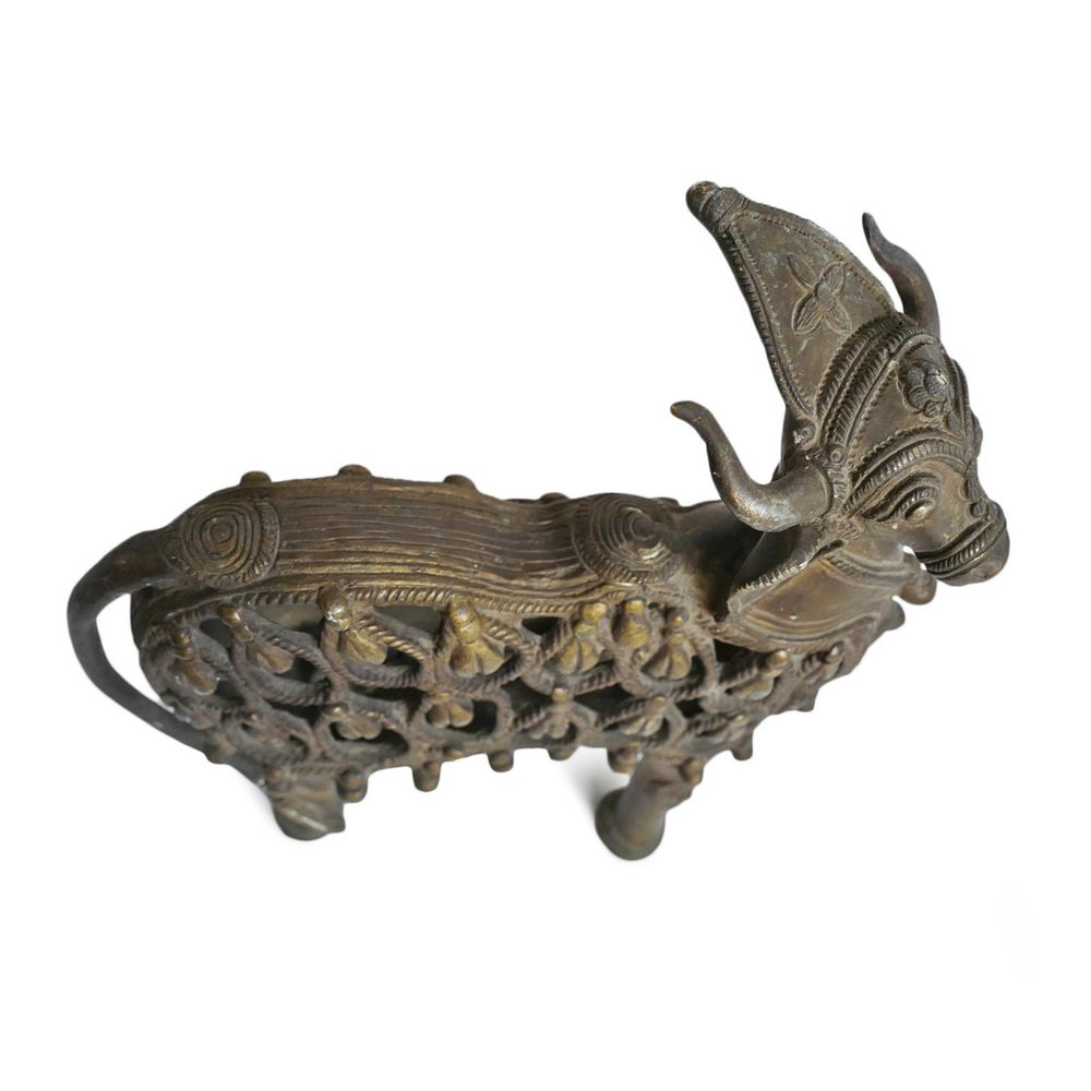 Antique Bronze India Nandi Figure for sale at Pamono