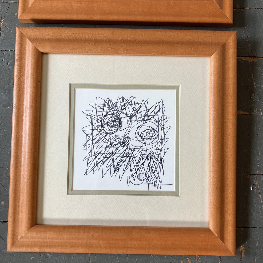 Wayne Cunningham, Untitled, 1980s, Ink on Paper, Framed, Set of 2 for ...