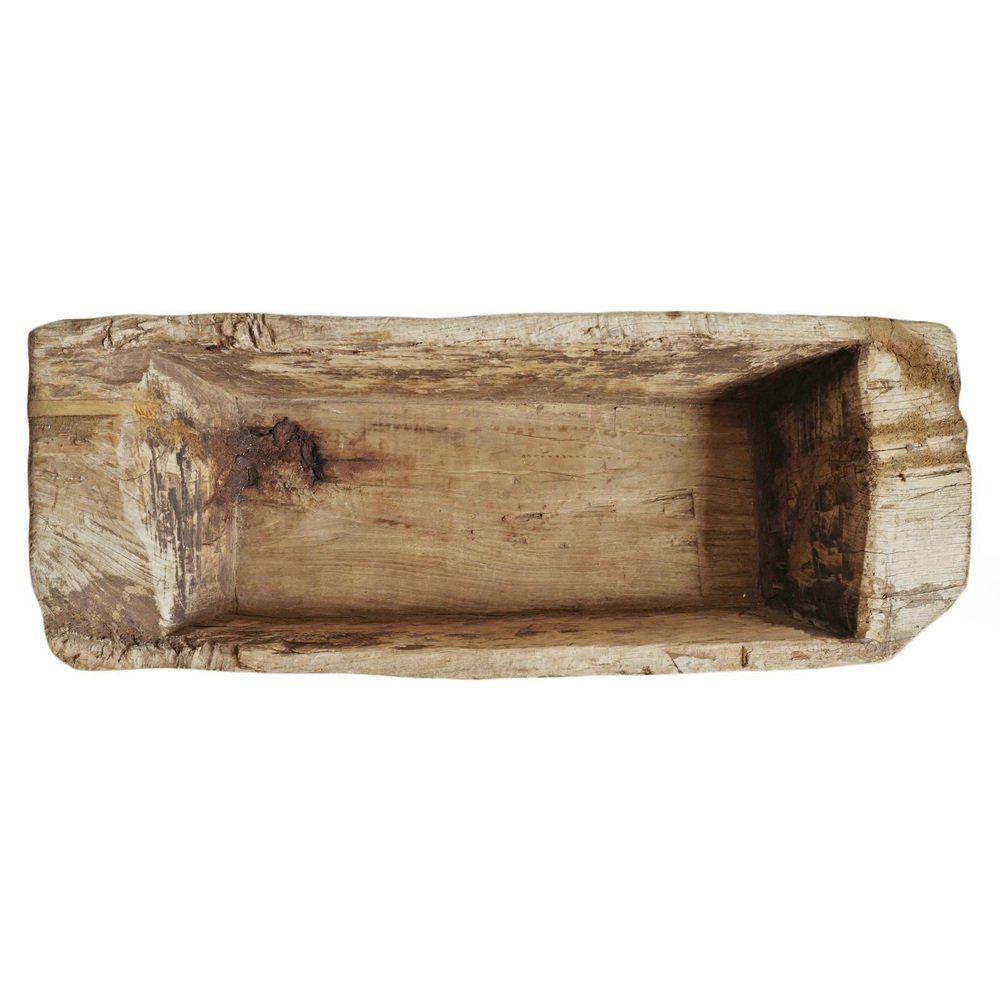 Antique Indian Narrow Wood Trough for sale at Pamono