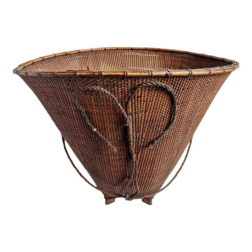 Antique Woven Nepal Village Basket for sale at Pamono