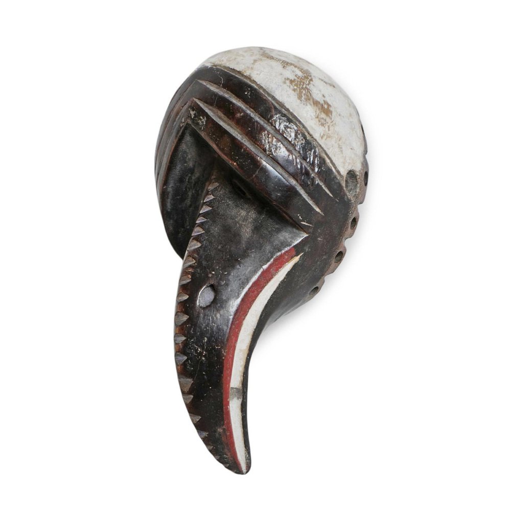 Vintage Black & White Bird Mask for sale at Pamono