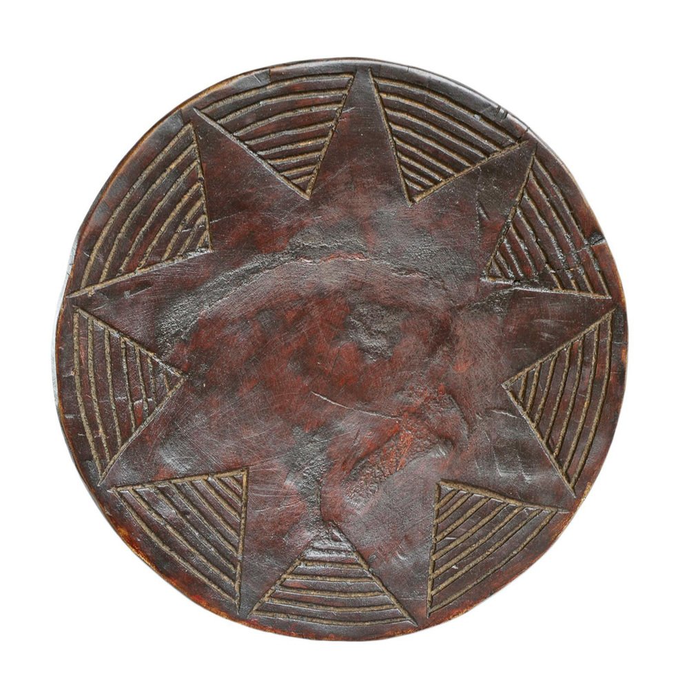Vintage Dogon Star Carved Stool for sale at Pamono
