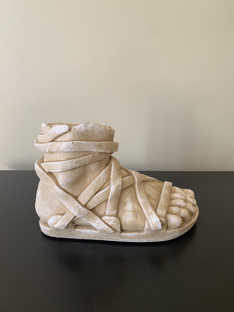 Roman Plaster Foot Sculpture for sale at Pamono