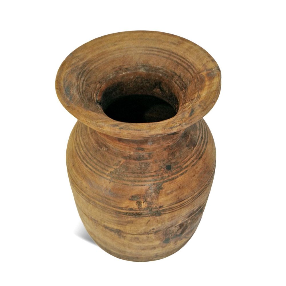 Vintage Mid 20th Century India Wood Pot for sale at Pamono