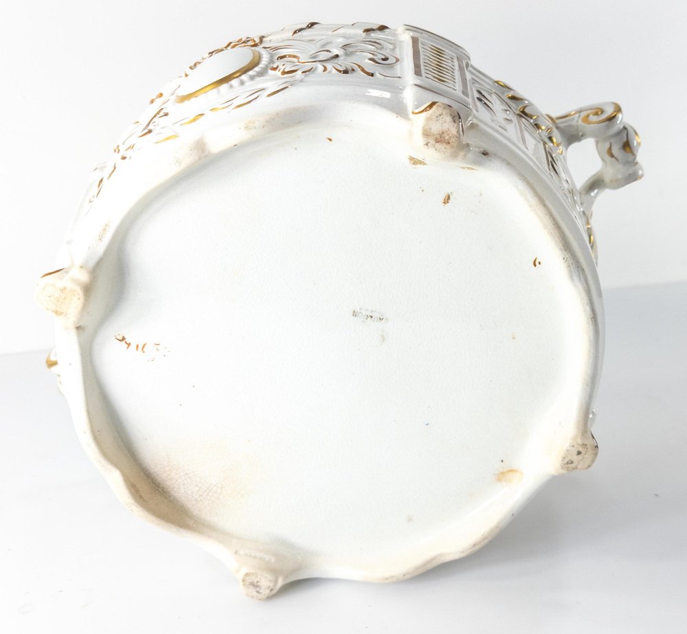 19th Century English Aesthetic Transferware Ironstone Deep Basin Bowl ...