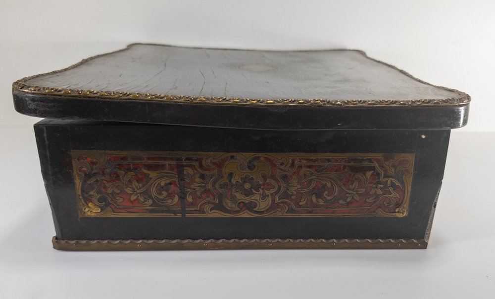 19th Century French Boulle Bronze Inlaid Ebonized Wood Dresser Vanity ...