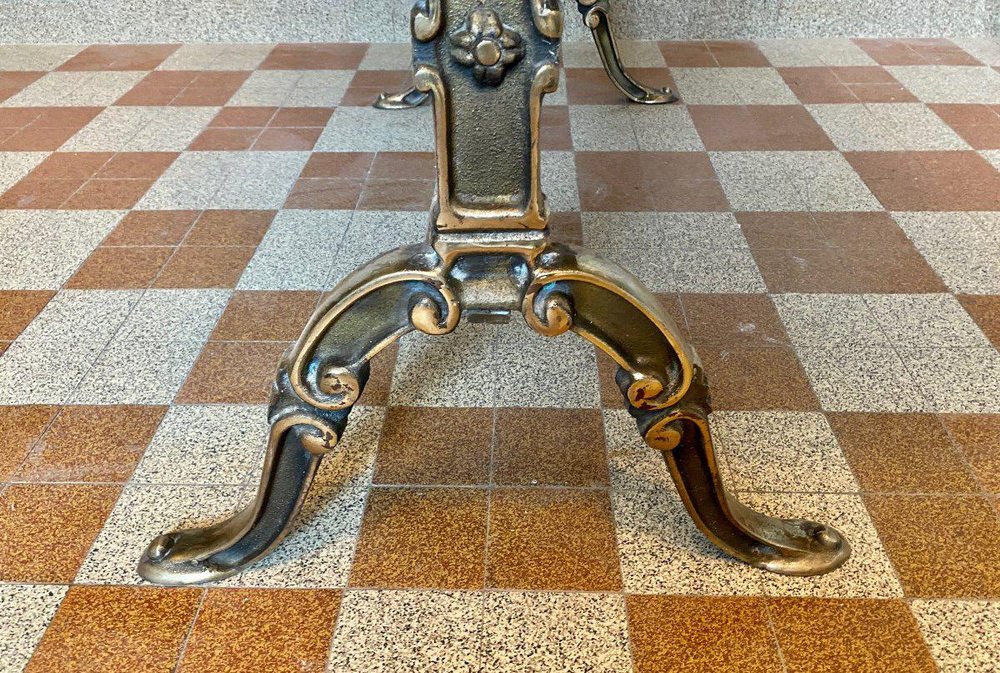 Golden Cast Iron Bistro Table for sale at Pamono