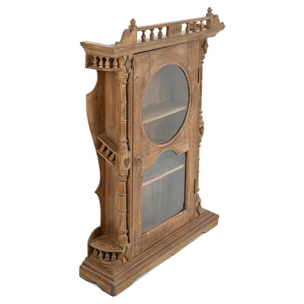 Carved Wooden Wall Display Case for sale at Pamono