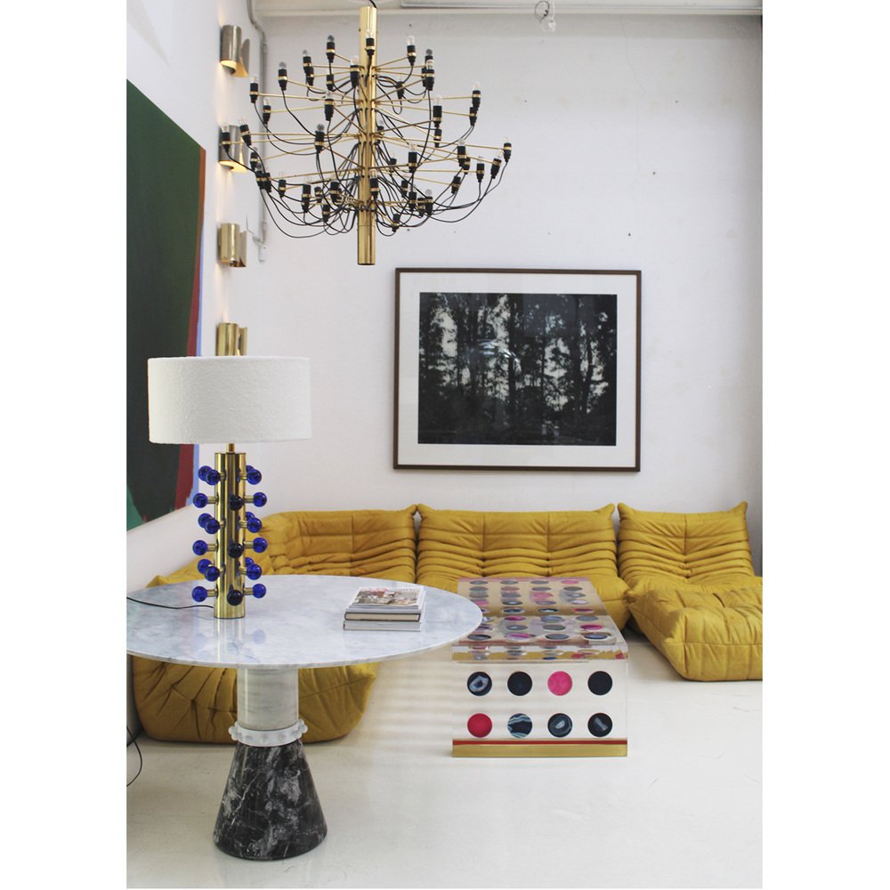 Vintage Italian Marble Dining Table, 1970s for sale at Pamono