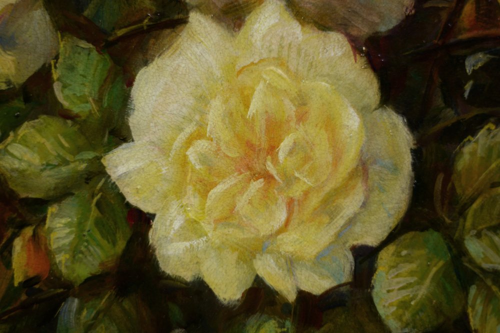 Giovanni Bonetti, Yellow Roses, Oil on Canvas, 2019 for sale at Pamono