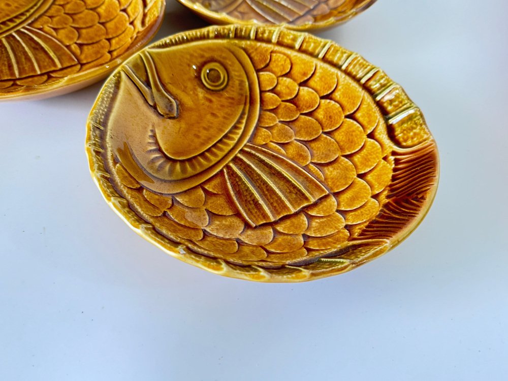 Mid-Century Modern Porcelain Fish Plates in Fish Shape, France, 1960s ...