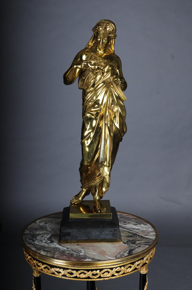 Large Antique Bronze Sculptures, 1800s, Set of 2 for sale at Pamono