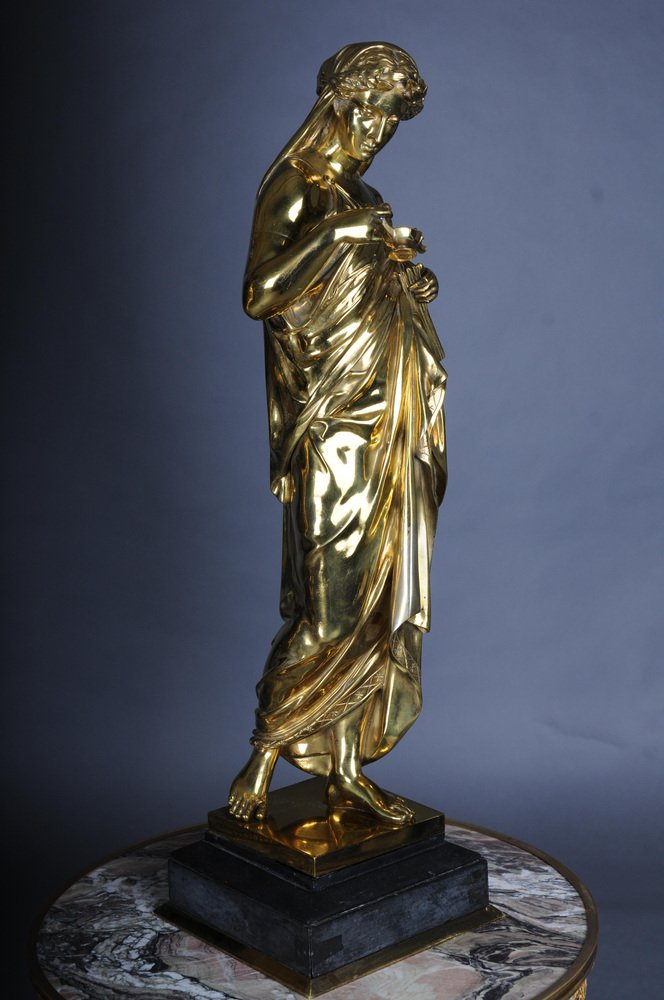 Large Antique Bronze Sculptures, 1800s, Set of 2 for sale at Pamono