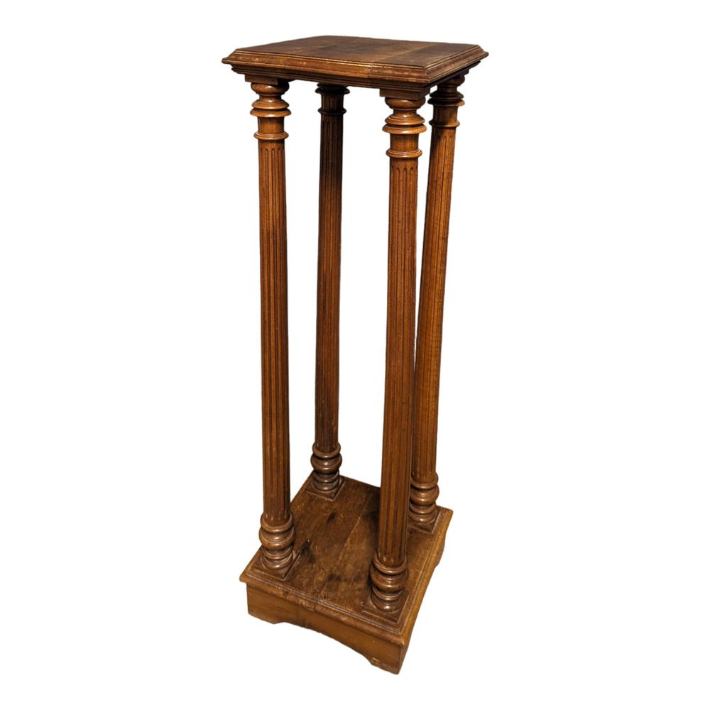 Quadripod Column with Rendered Walnut Legs for sale at Pamono