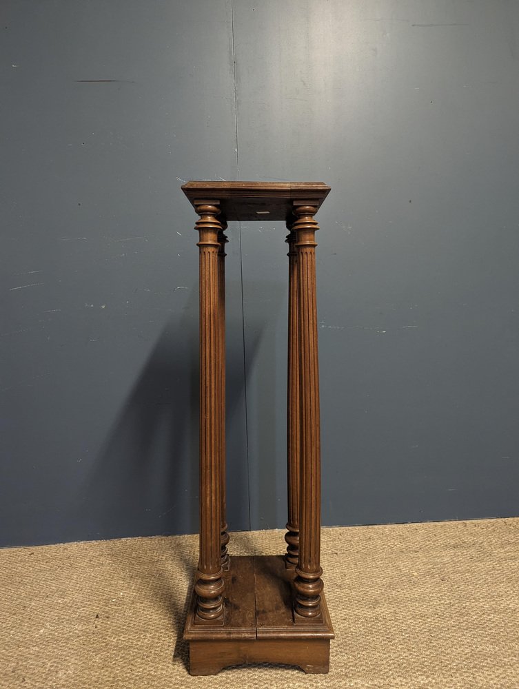 Quadripod Column with Rendered Walnut Legs for sale at Pamono