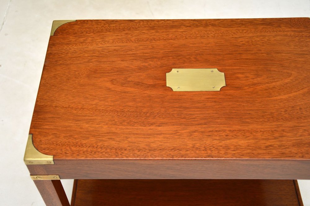 Vintage Military Campaign Style Side Table, 1930s for sale at Pamono