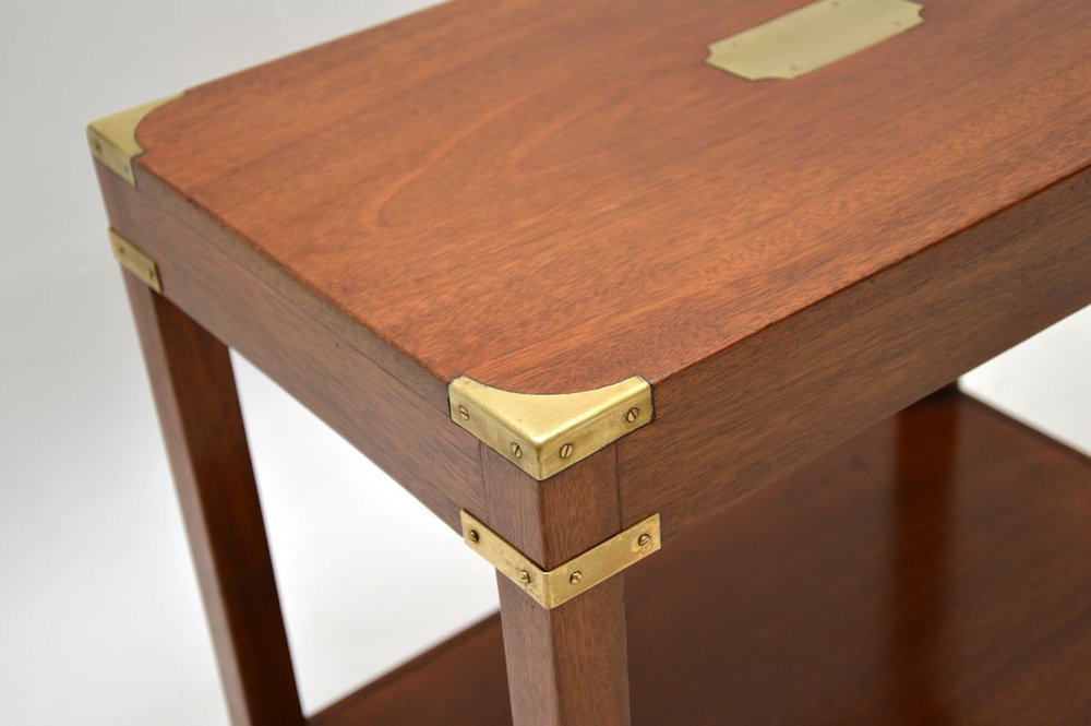 Vintage Military Campaign Style Side Table, 1930s for sale at Pamono