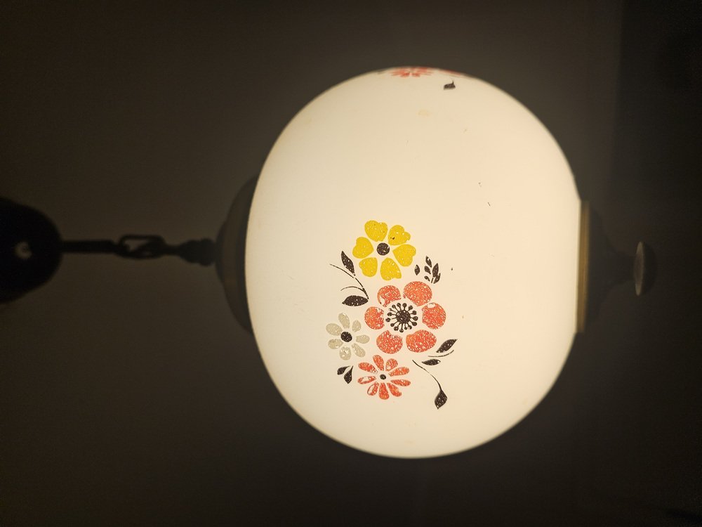 Vintage Italian Glass Pendant Lamps, 1960s, Set of 2 for sale at Pamono