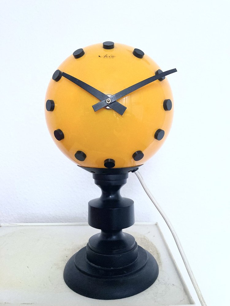 Space Age Illuminated Ball Clock in Plastic, 1970s for sale at Pamono