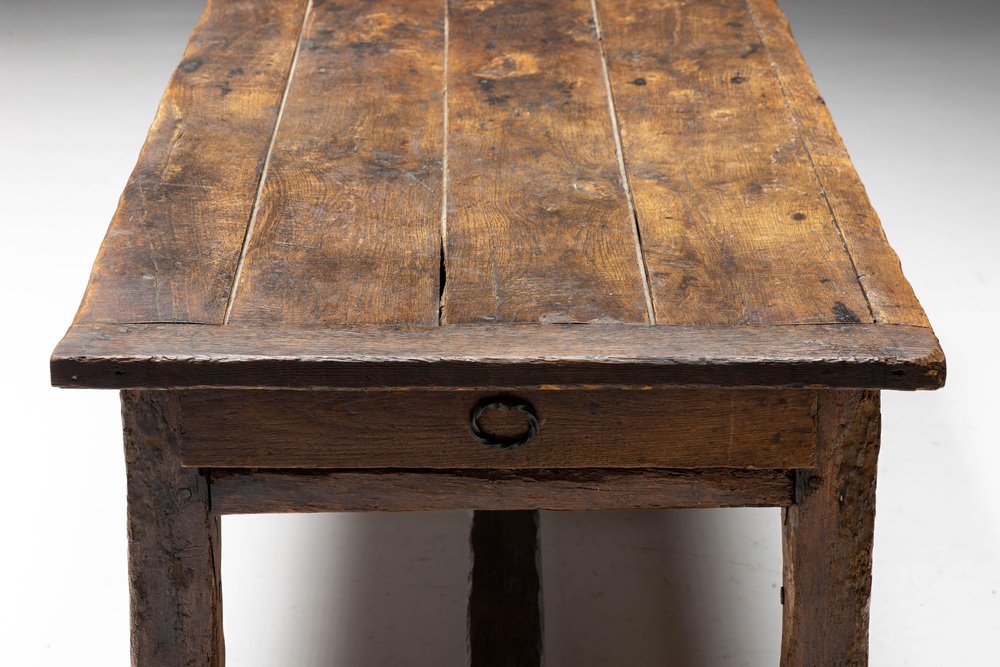 Folk Art Dining Table, France, 19th Century for sale at Pamono