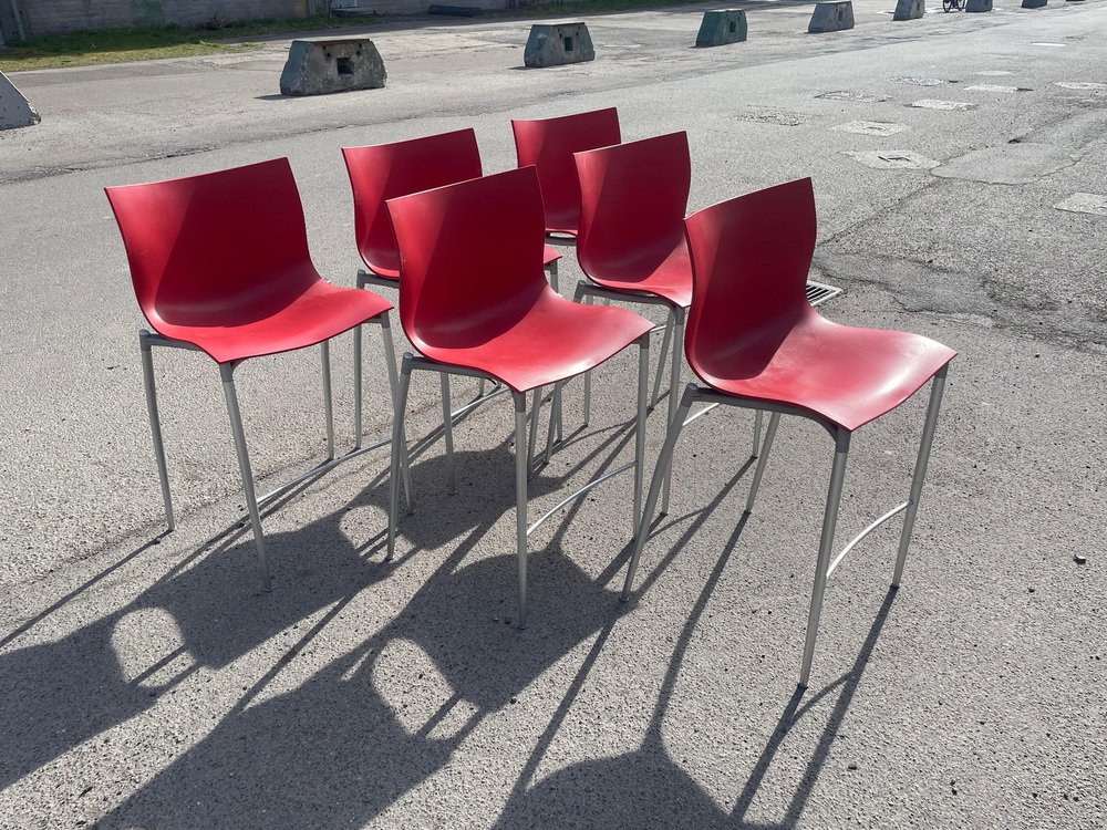 Italian Stackable Bar Stools attributed to Philippe Starck, 1999, Set ... Italian Stackable Bar Stools attributed to Philippe Starck, 1999, Set ...