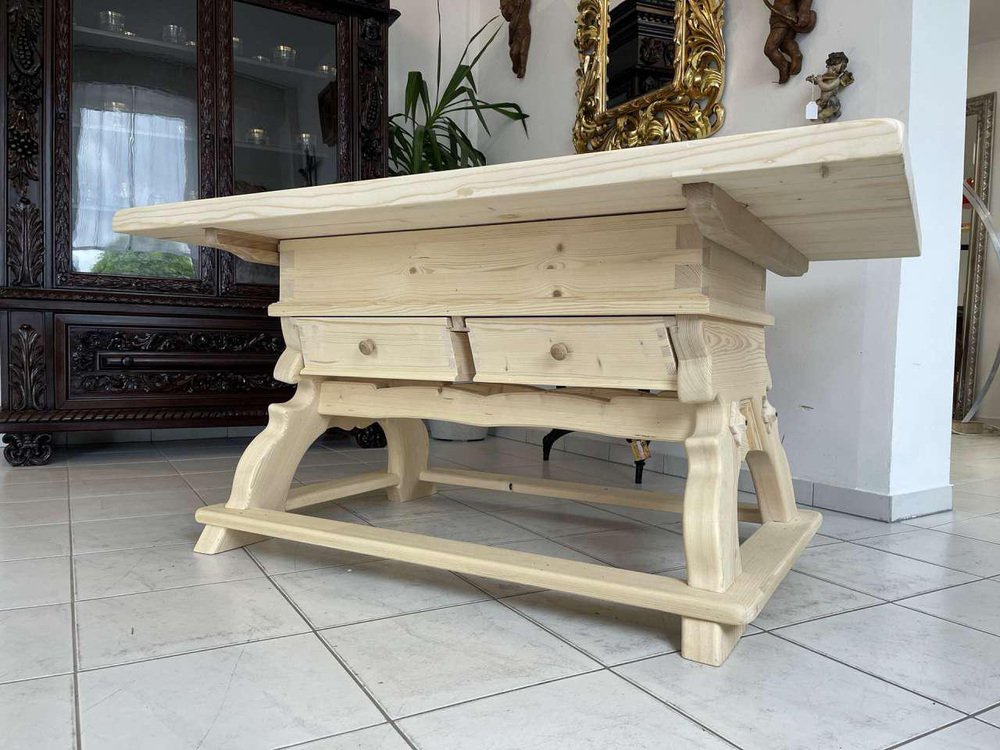 Farm Table in Natural Wood Spruce Hut Table for sale at Pamono