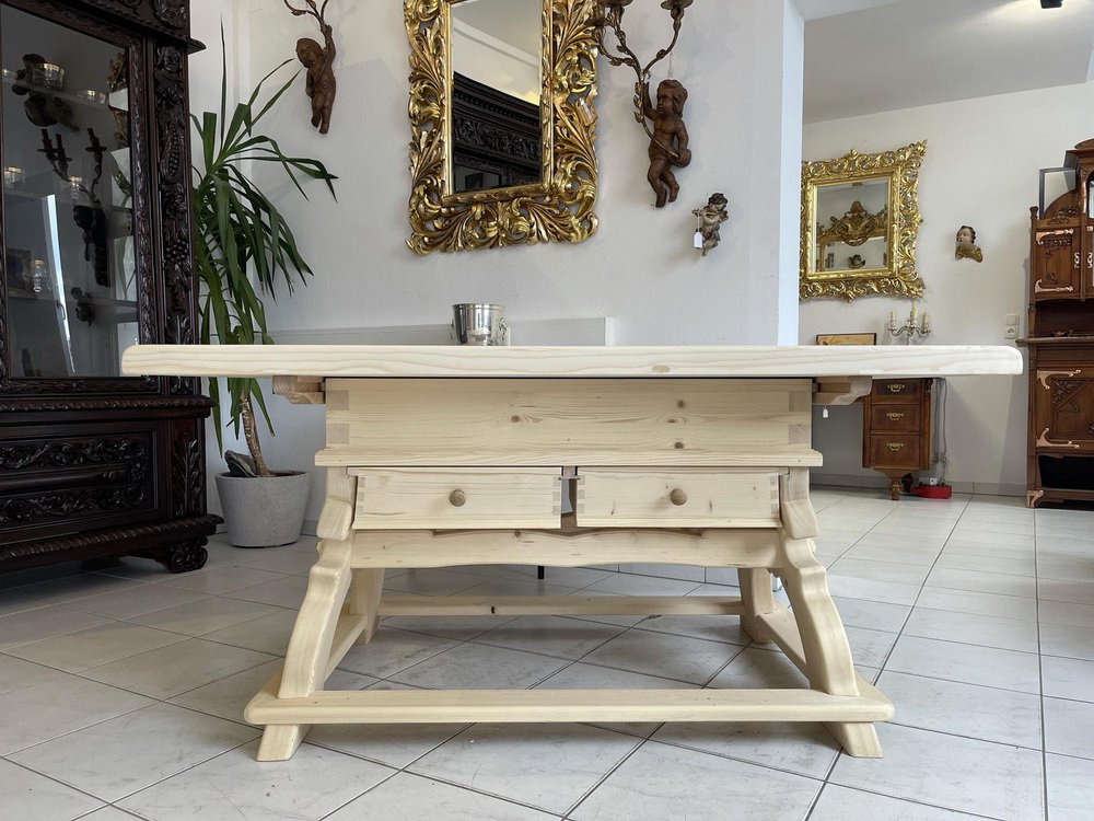 Farm Table in Natural Wood Spruce Hut Table for sale at Pamono