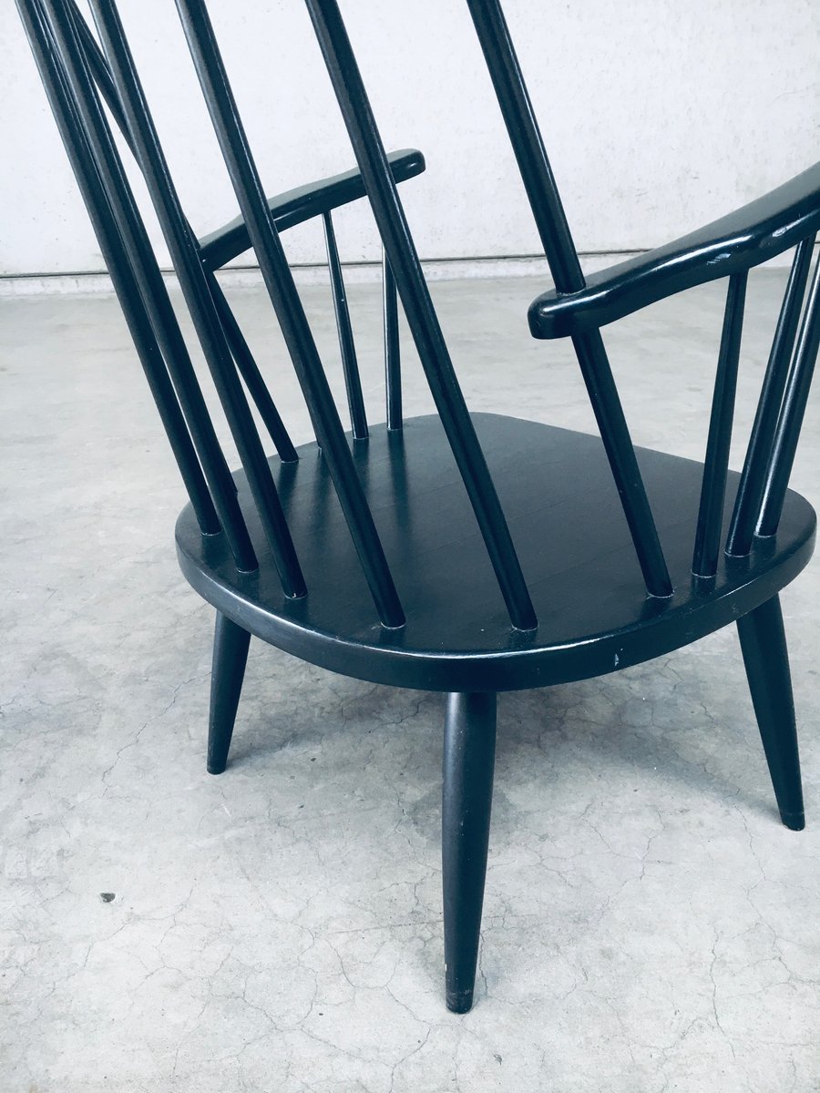 Set of Scandinavian Spindle Back Lounge Chair Set, Denmark, 1960s for ...