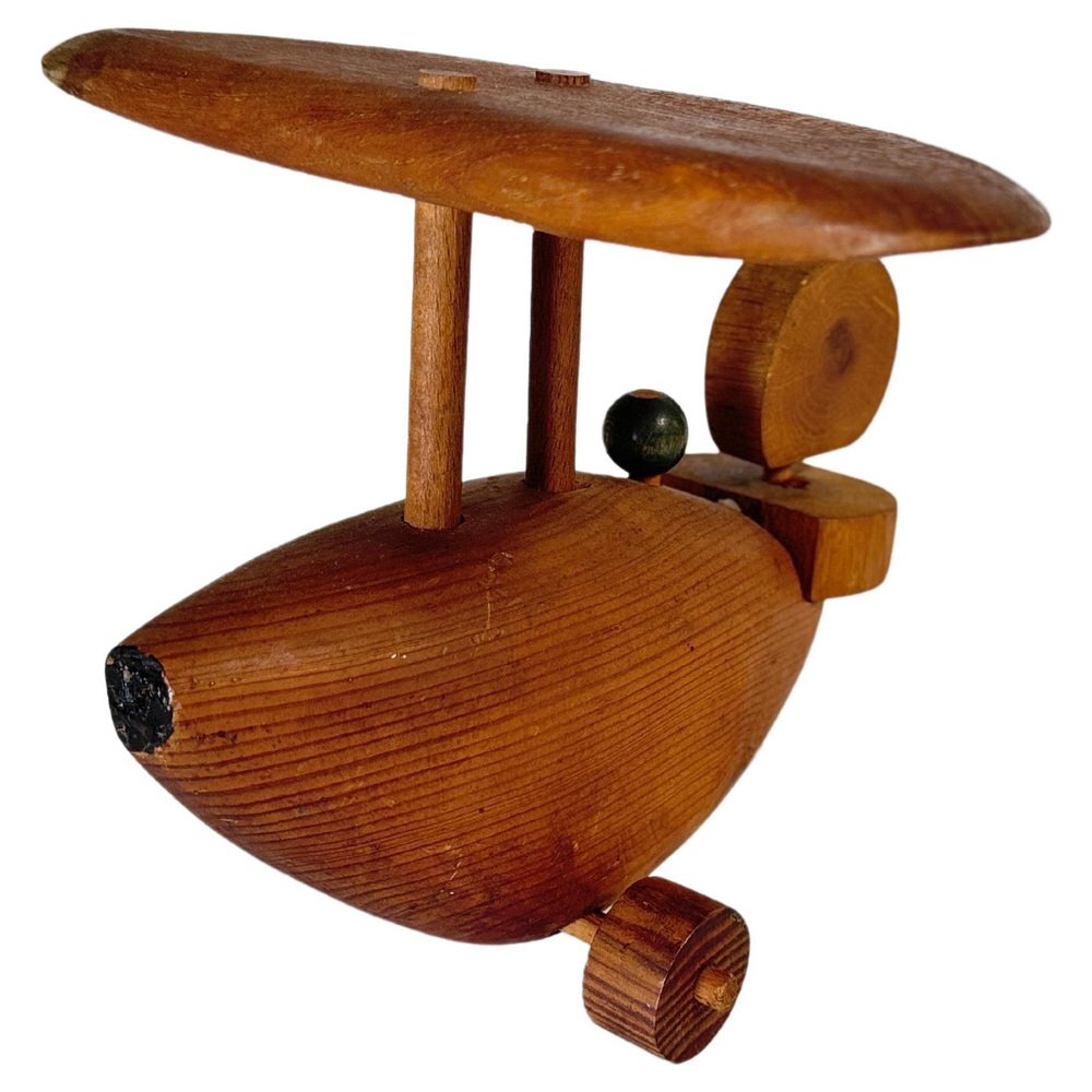 Miniature Wooden Plane, France, 1970s for sale at Pamono
