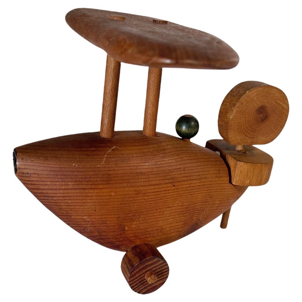 Miniature Wooden Plane, France, 1970s for sale at Pamono