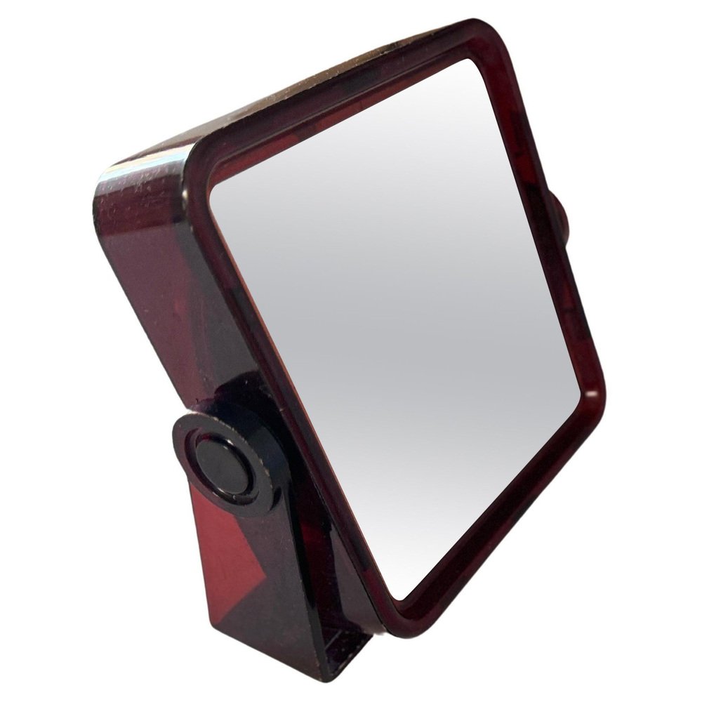 Tortoise Double Sided Mirror in Acrylic Glass, 1970s for sale at Pamono