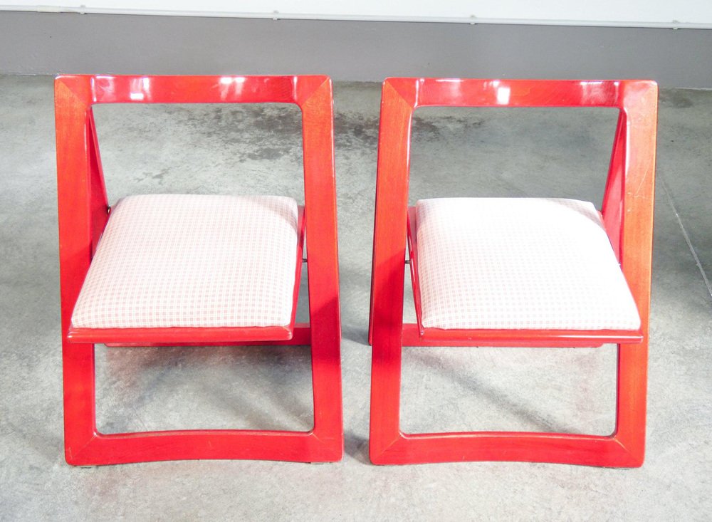 Trieste Folding Chairs attributed to P. Daniello and A. Jacober, 1960s ...