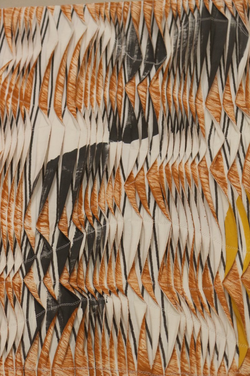 Textile Sculpture Painting with Wave and Relief Effect Using Blue ...