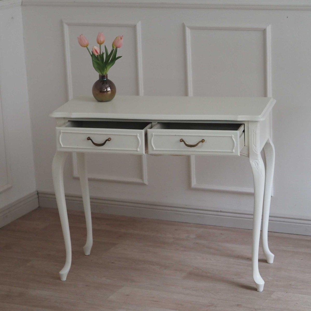 Vintage Console Table in White for sale at Pamono