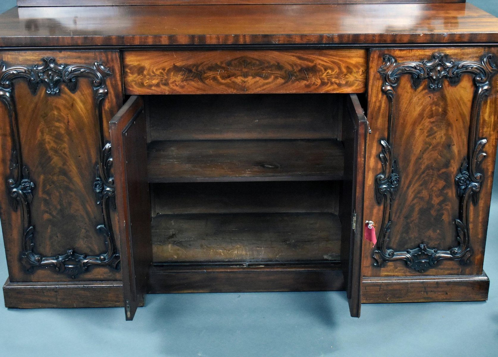 Victorian Flame Mahogany Sideboard, 1860 for sale at Pamono