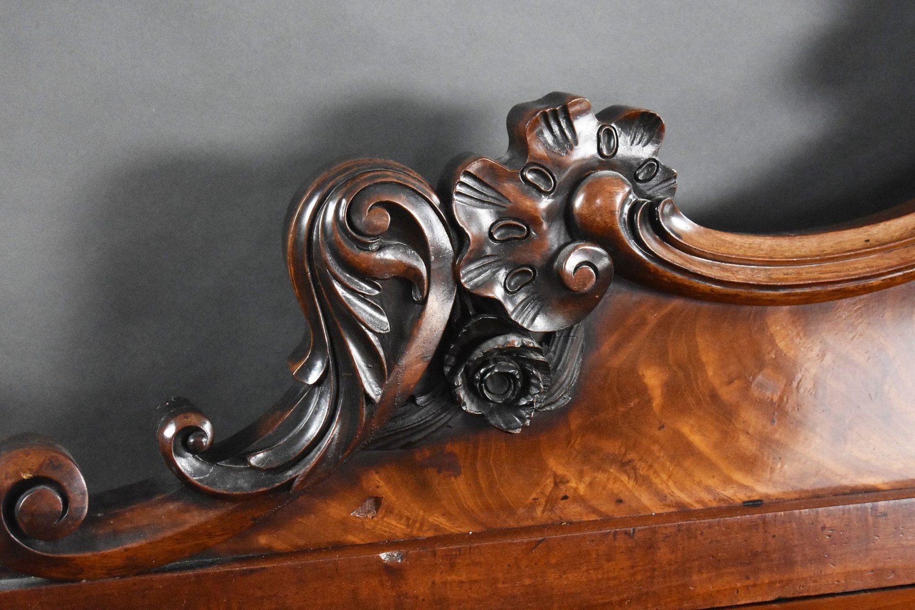 Victorian Flame Mahogany Sideboard, 1860 for sale at Pamono