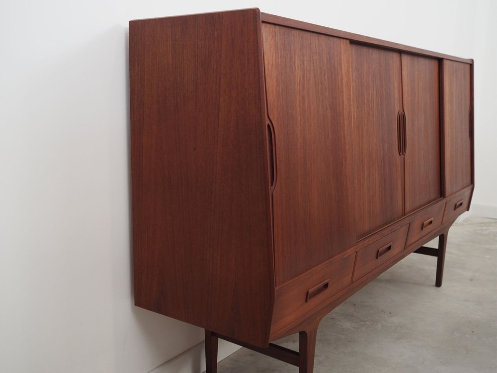Teak Highboard, Danish Design by Børge Seindal for Westergaard from P. Westergaard Mobelfabrik ...