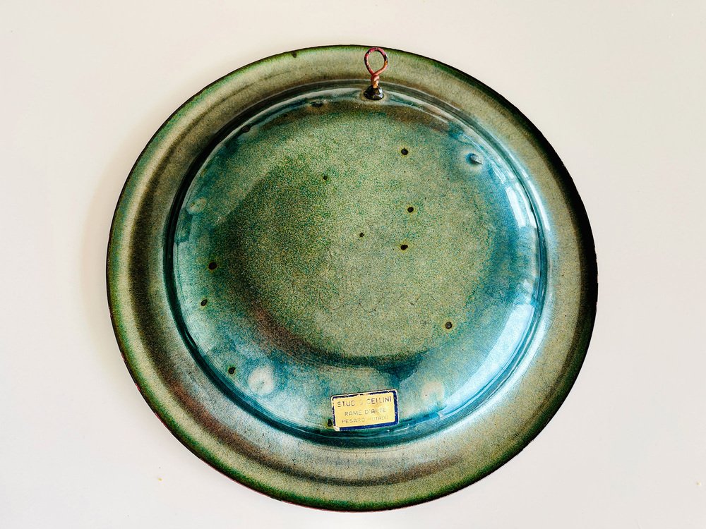 Italian Enamelled Copper Dish by Studio Cellini, 1970s for sale at Pamono