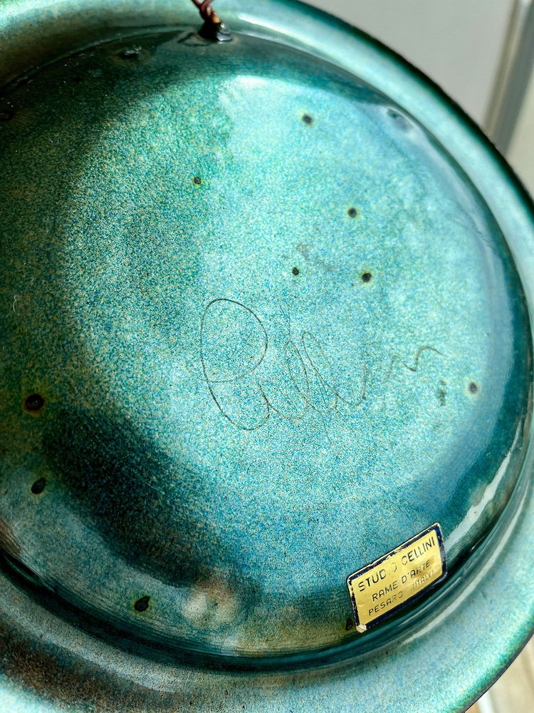 Italian Enamelled Copper Dish by Studio Cellini, 1970s for sale at Pamono