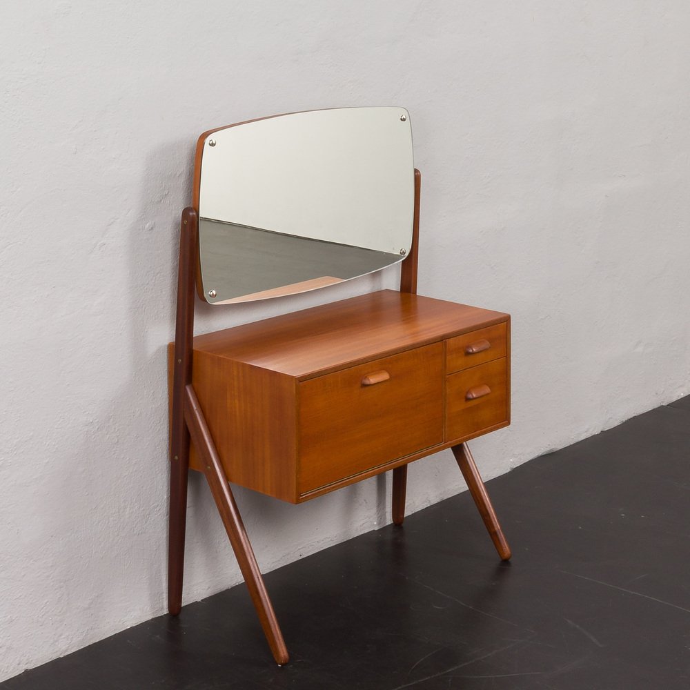 Mid-Century Danish Teak Dressing Table from Ølholm Møbelfabrik, 1960s ...