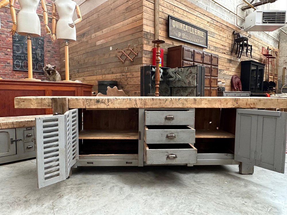 Gray Workbench, Early 20th Century for sale at Pamono