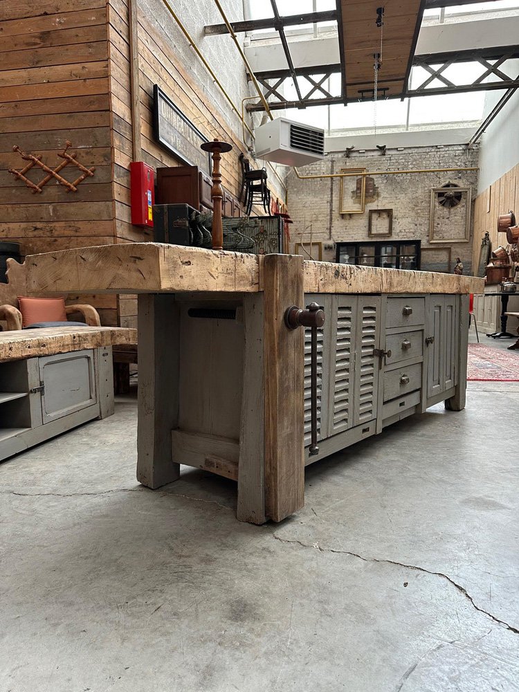 Gray Workbench, Early 20th Century for sale at Pamono
